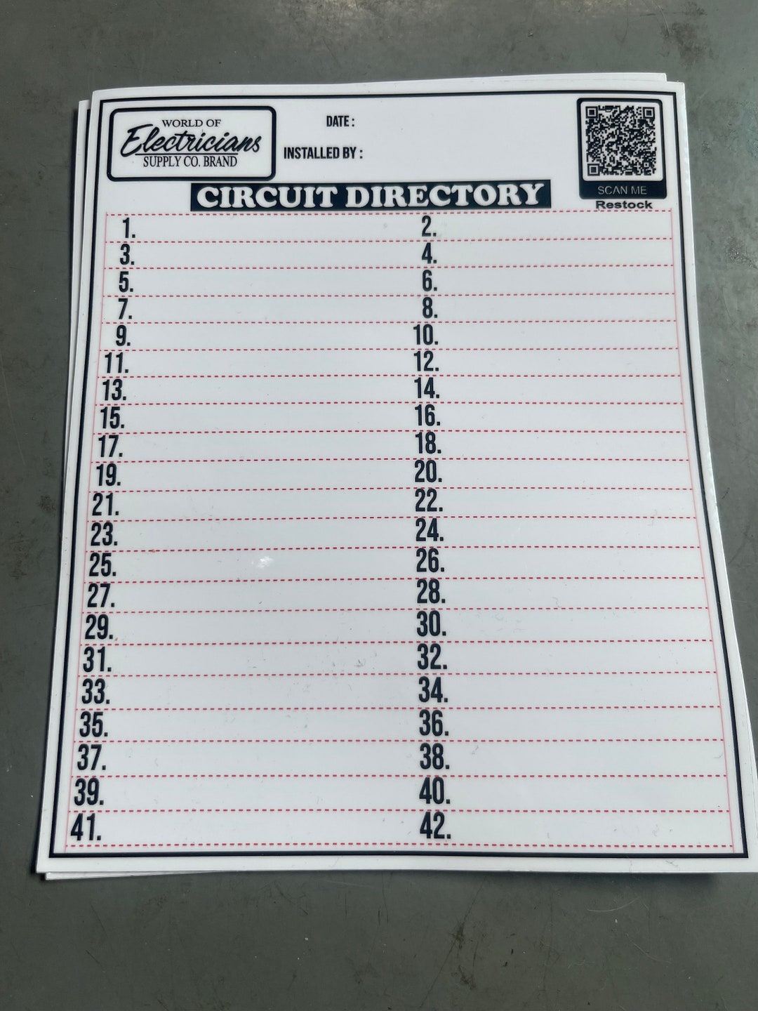 Circuit Directory ( Laminated ) (sticker) - Etsy