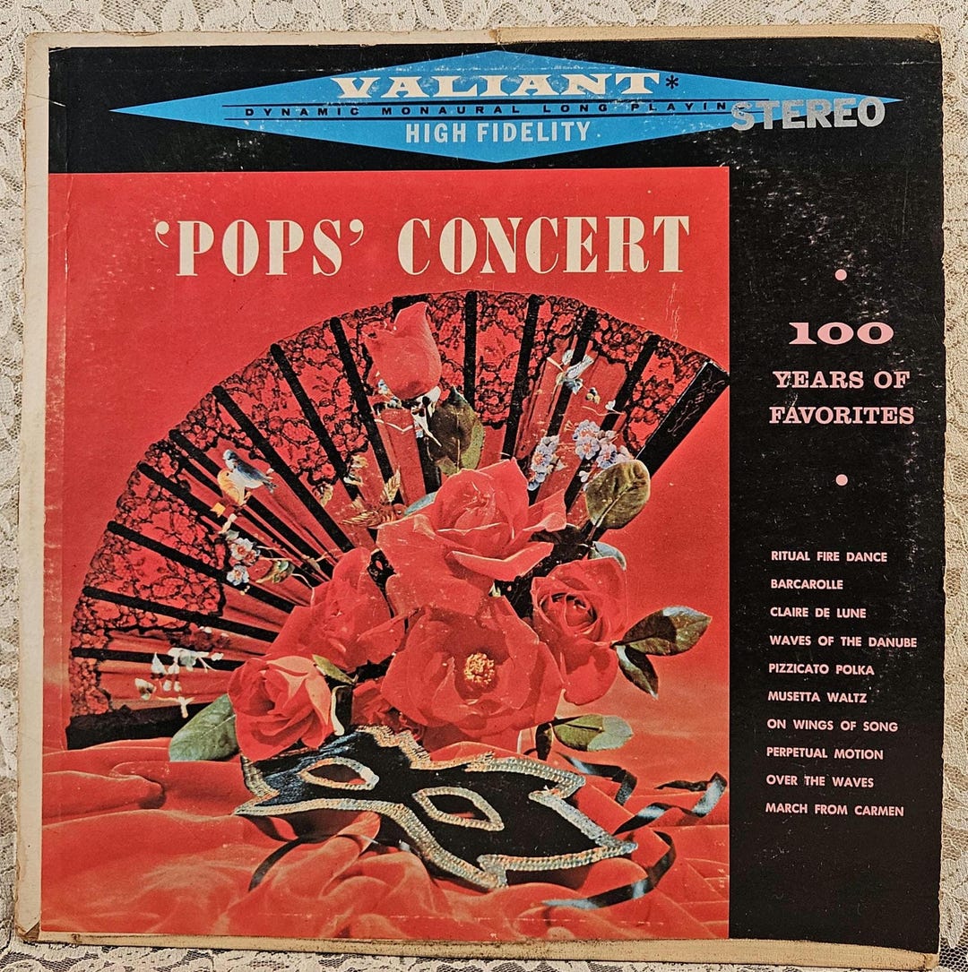 LP Vinyl Record, Valiant High Fidelity, Stereo, Pops' Concert, 100 ...