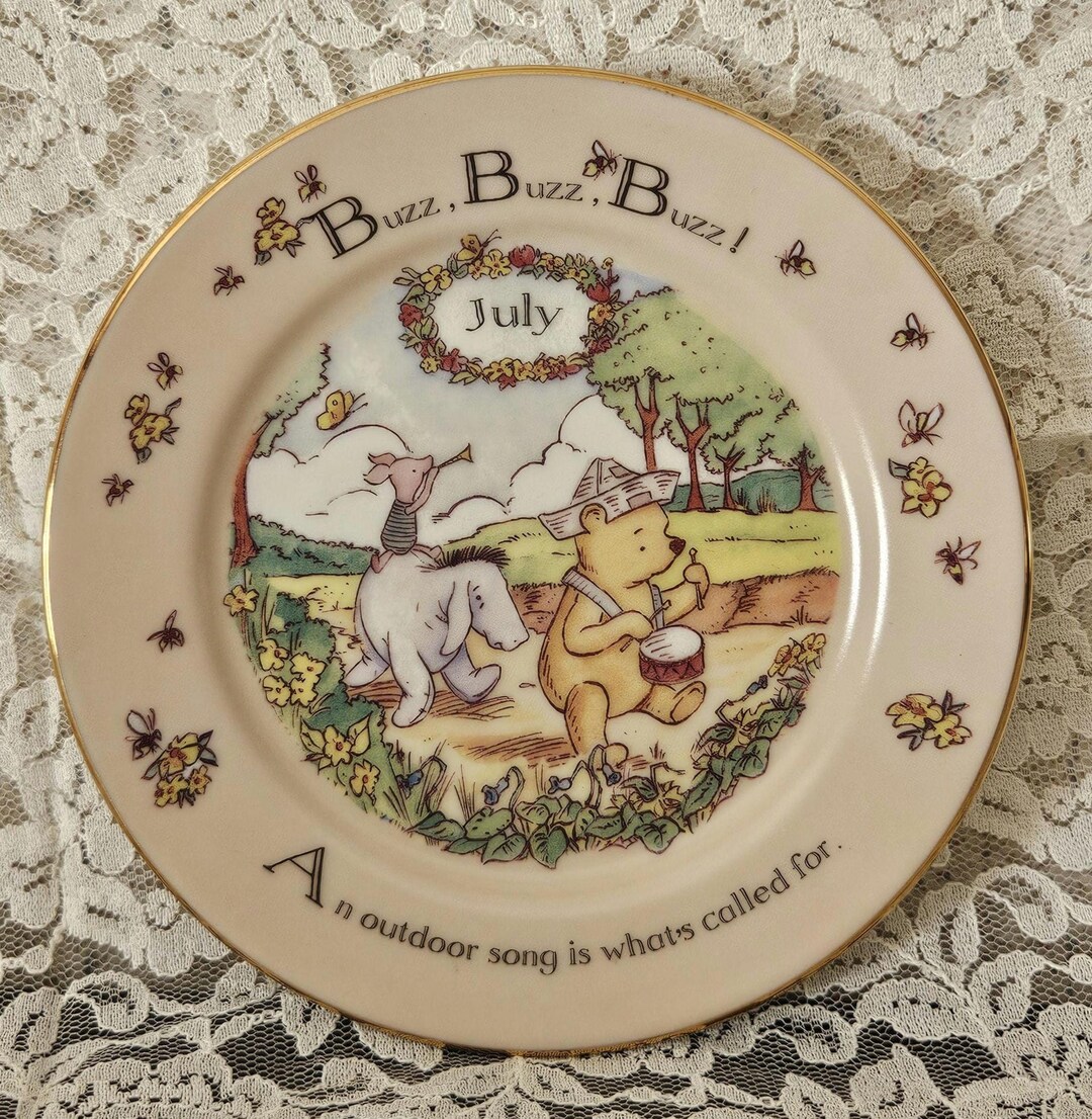 Winnie the Pooh Classic Perpetual Calendar, July Plate, Bradford ...