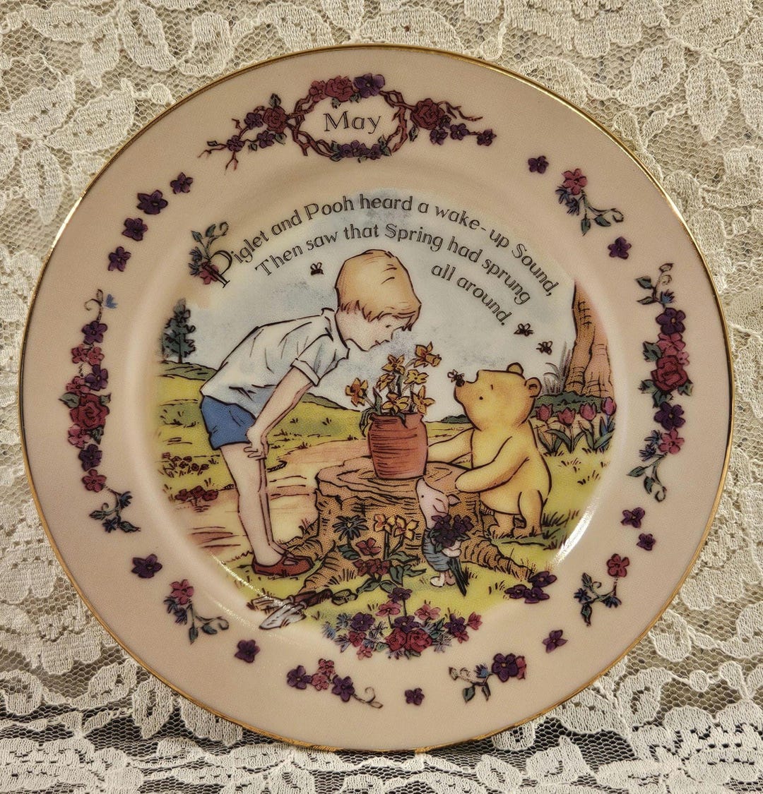 Winnie the Pooh Classic Perpetual Calendar, May Plate, Bradford ...