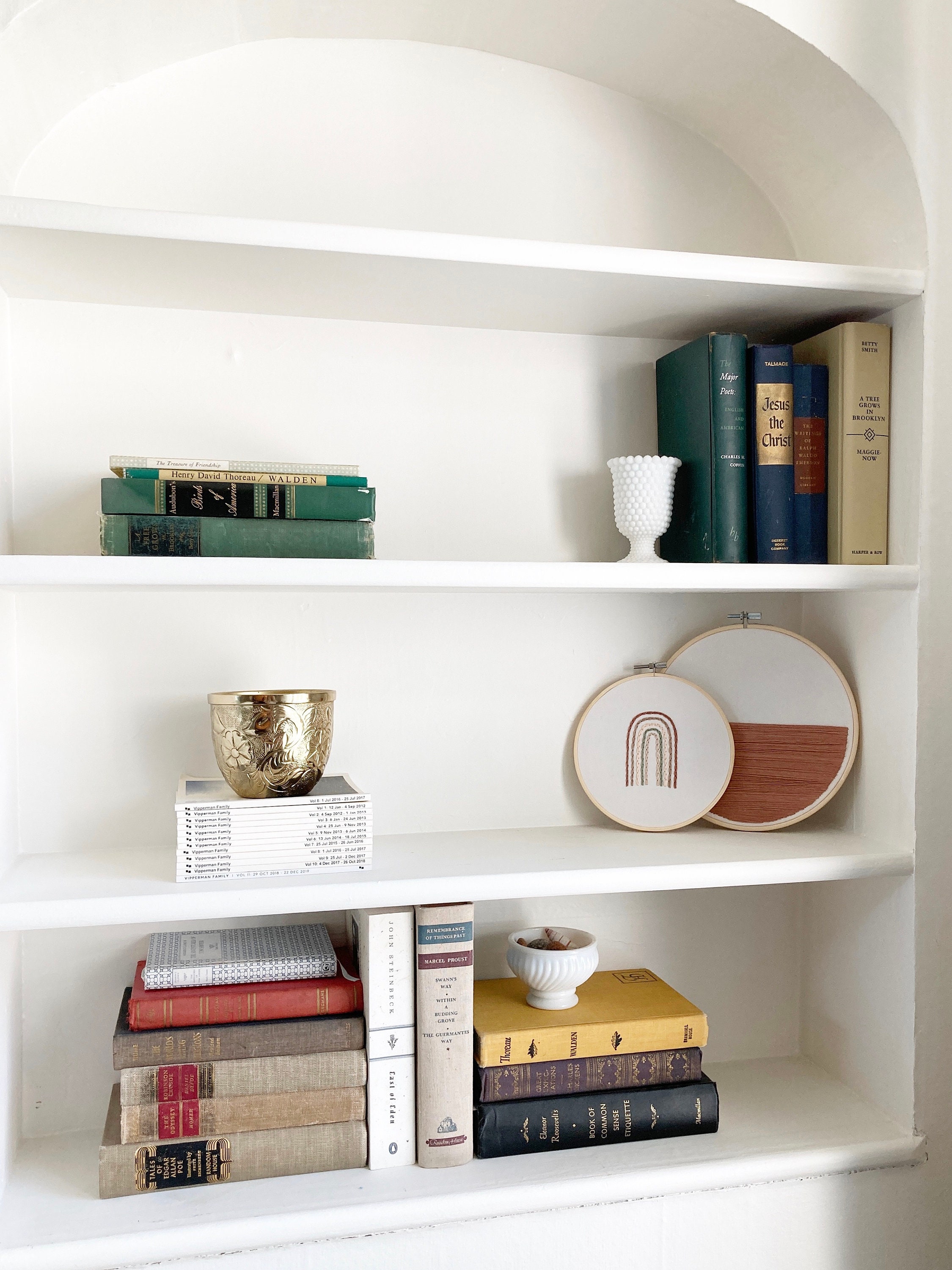 Burnt Pink Semi Circle Embroidery Wall Hanging - Etsy