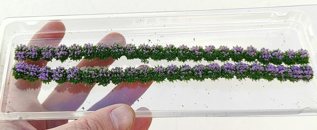 2 Strips Tufts With Lavender Flowers 20 Cm X 10 Mm X 10 Mm Dp201010-003 ...