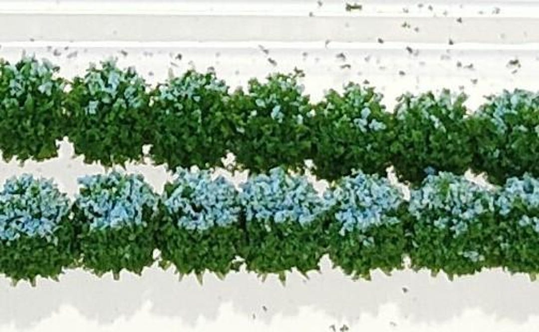 2 Strips Tufts With Light Blue Flowers 20 Cm X 10 Mm X 10 Mm Dp201010 ...