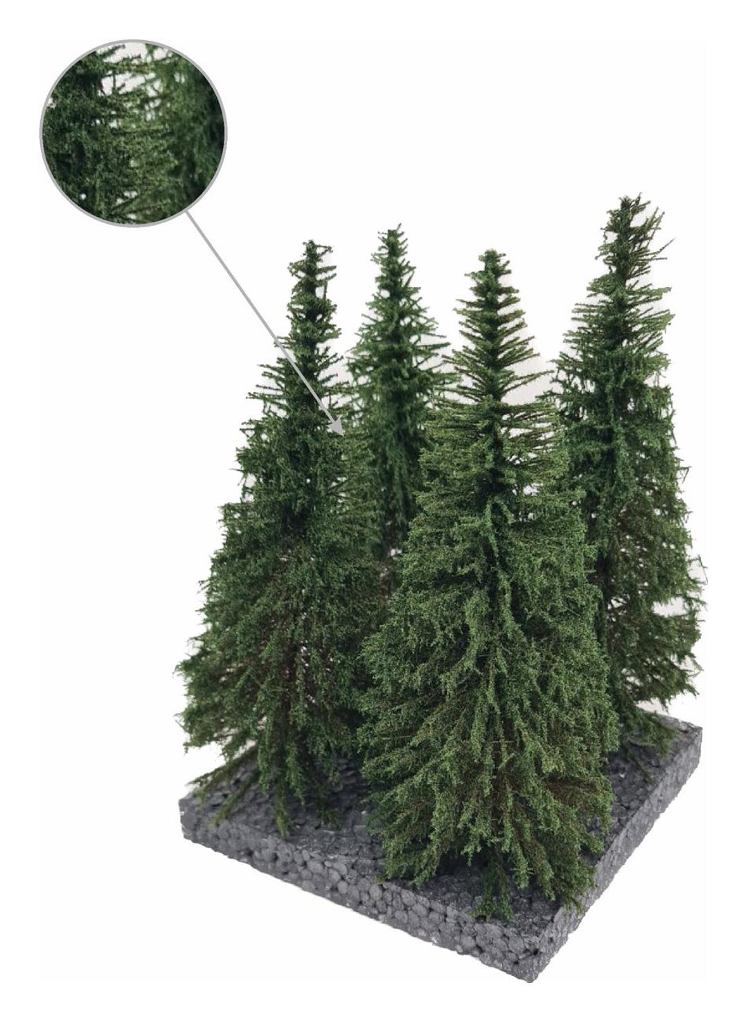 4 Fir Trees 14-16 Cm Model 51-4207 Diorama Plastic Model - Etsy