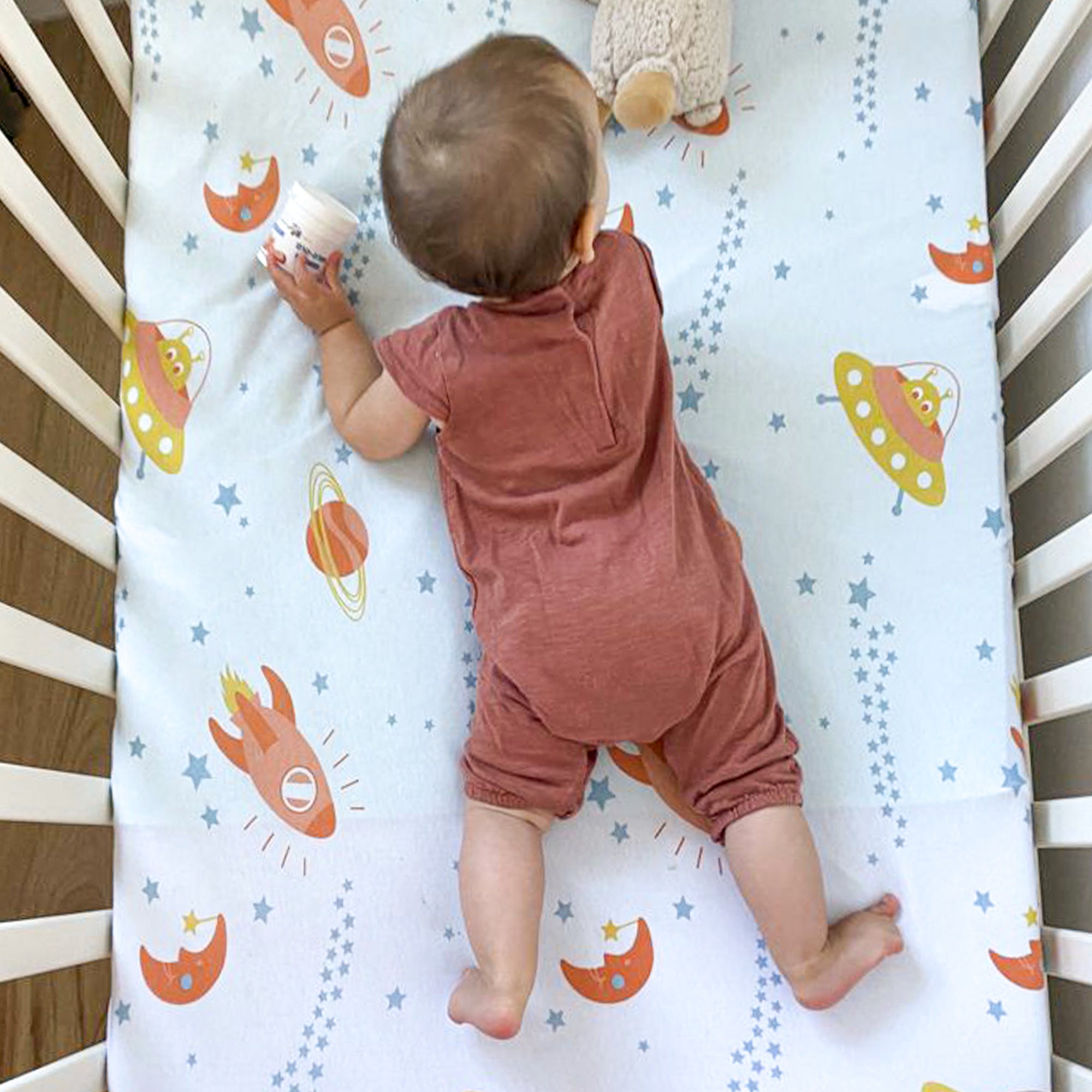 Outer Space Crib Sheet, Crib Sheets, Sheets for Baby, Toddler Sheets ...