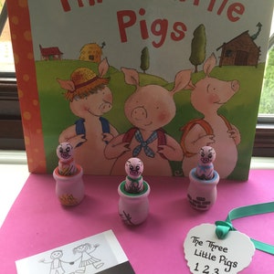 Three Little Pigs Story Props - Etsy