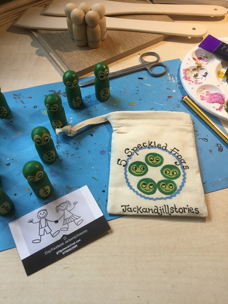 5 Speckled Frogs Song Props - Etsy