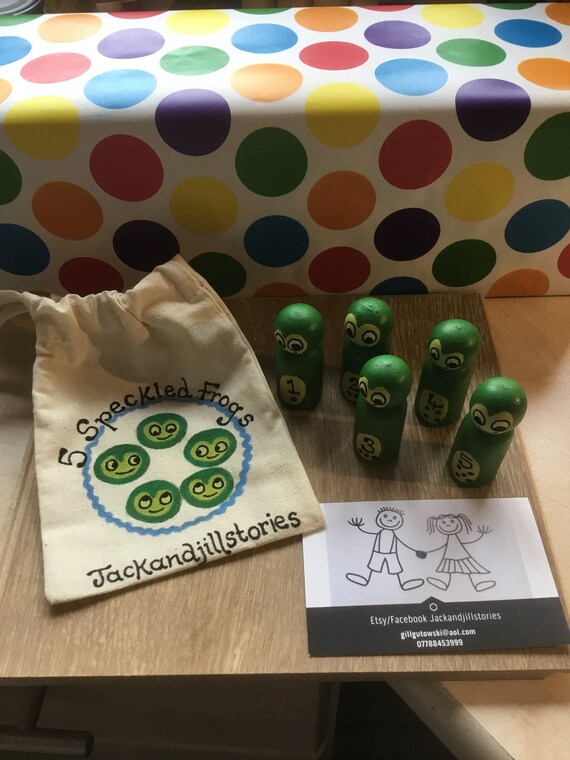 5 Speckled Frogs Song Props | Etsy