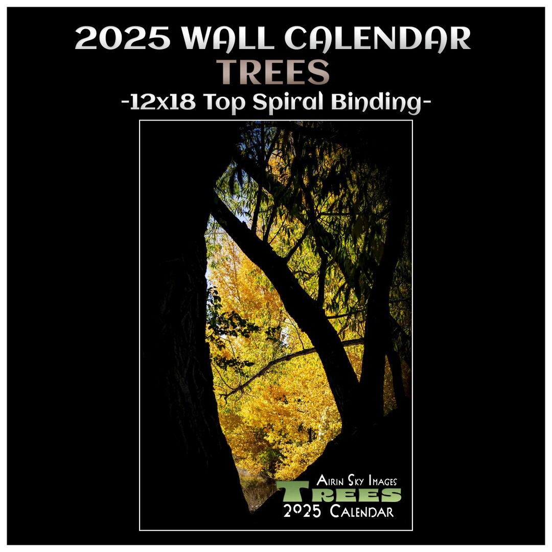CALENDAR Bundle-trees-2025 Wall Calendar 12x18 Top Spiral Binding ...