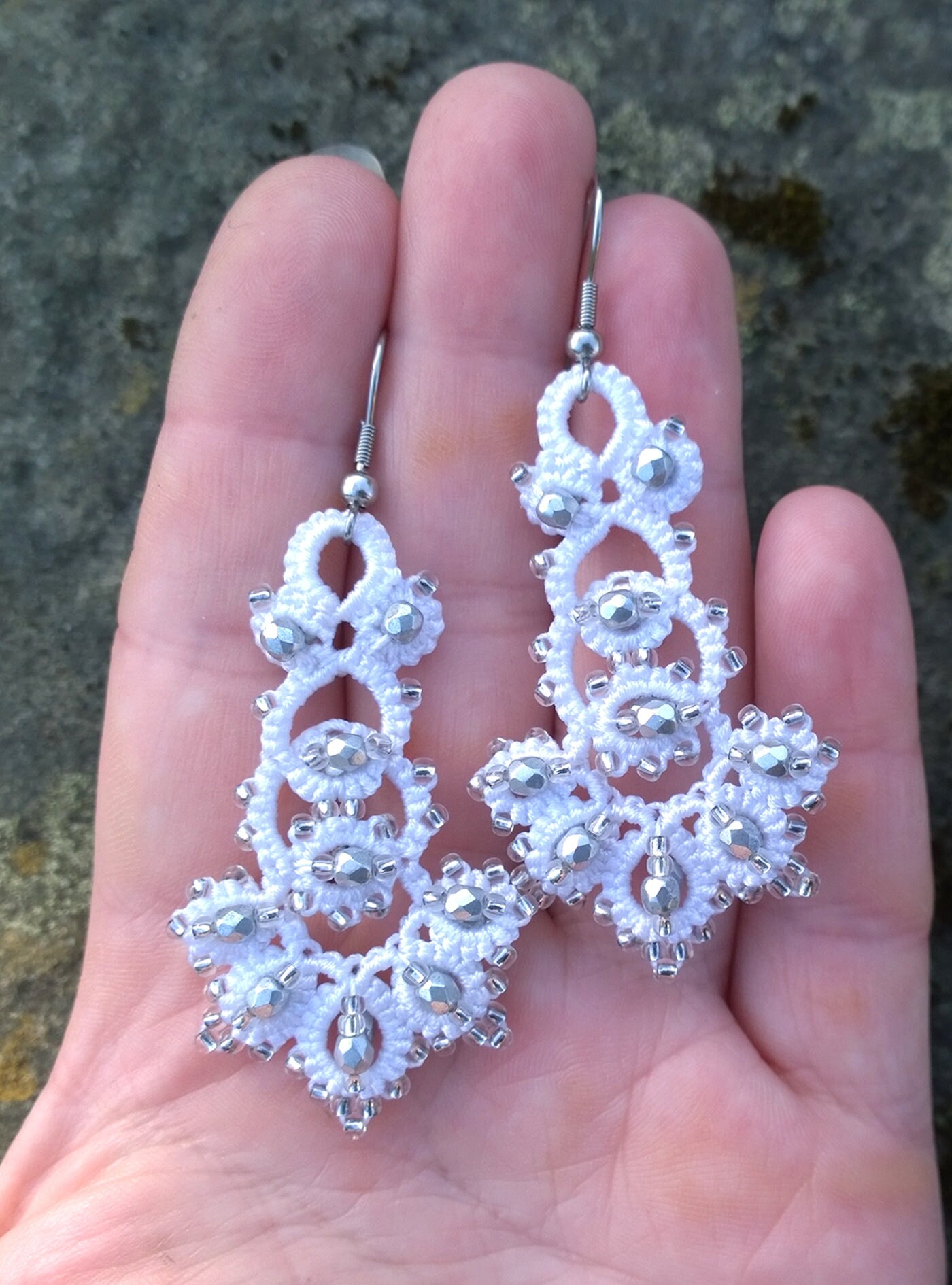 3x Tatting Earrings Pattern PDF Download Visual Pattern With - Etsy