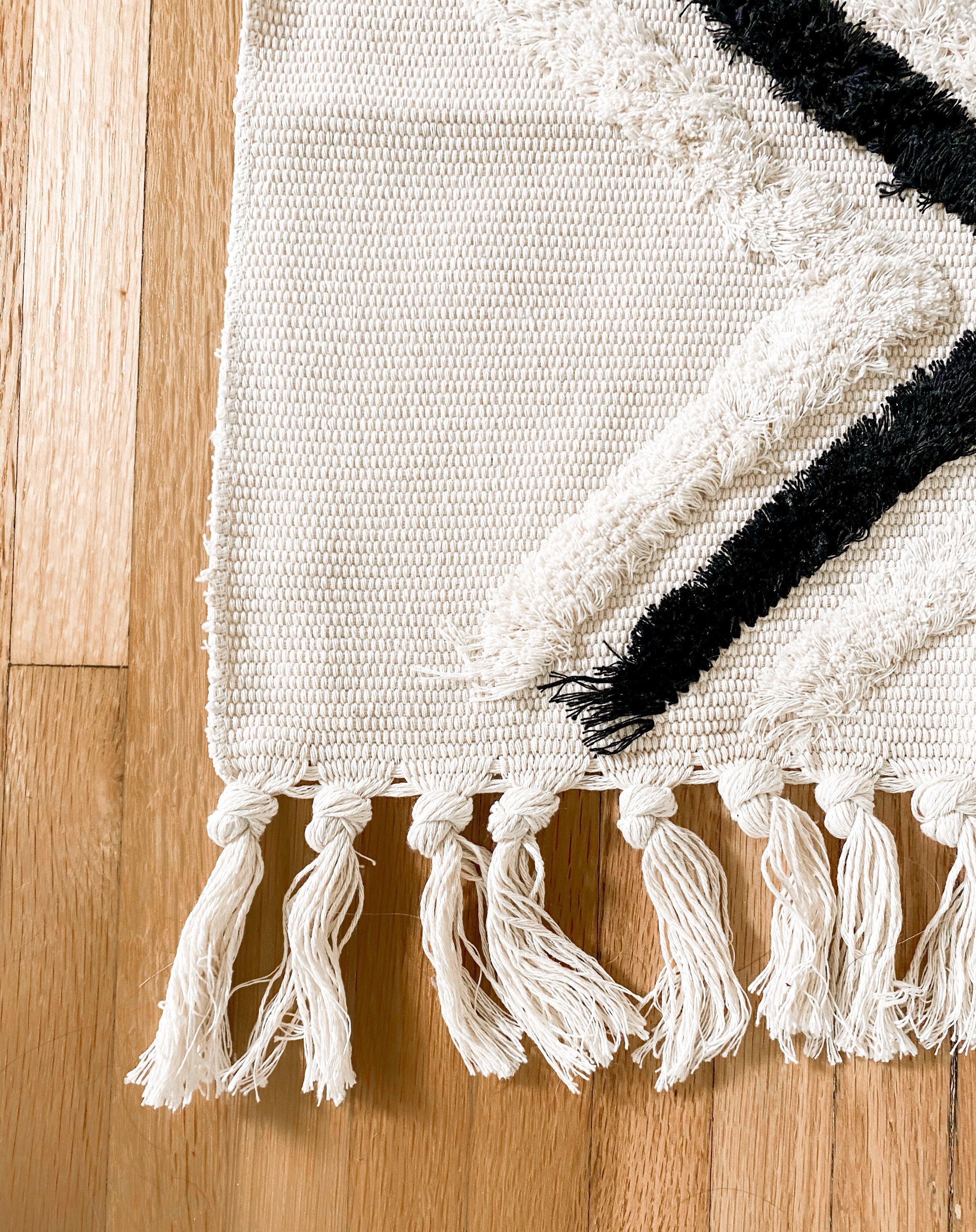 Boho Kitchen Bathroom Rug 2' X 3' Ft. Tassels Bohemian Bath Mat, Woven ...