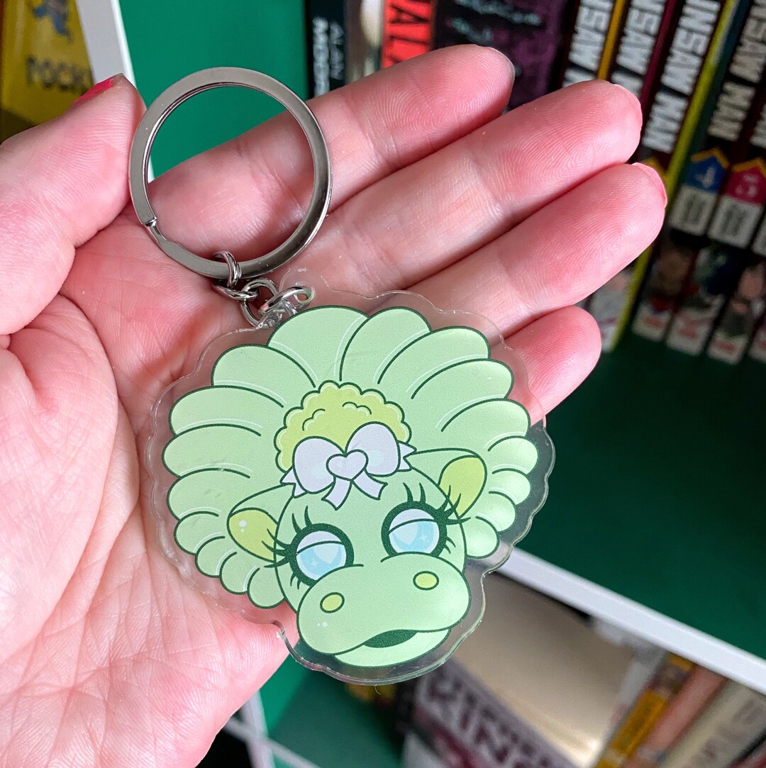 Green Baby Dinosaur Acrylic Keychain - Etsy