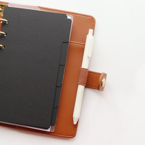 Black Planner Dividers Personal A5 6 Rings Planner Divider - Etsy