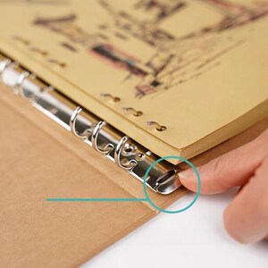 A4 A5 B5 Kraft Paper Loose-leaf Binder | 4 6 9 Ring Binder Cover ...