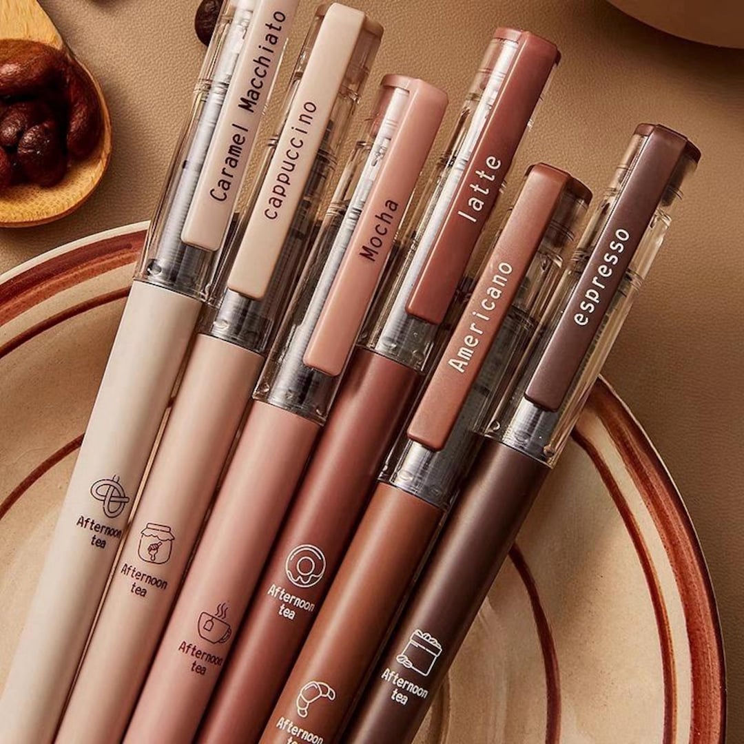 Afternoon Rea Coffee Black Ink Gel Pens Set Writing Pens Coffee Lover ...
