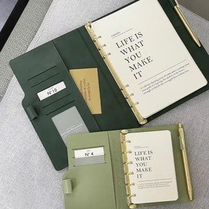 A5 A7 6 Ring Planner Binder Notebook | Card Holder | Refillable ...