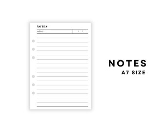 Printable A7 Planner Inserts - Etsy