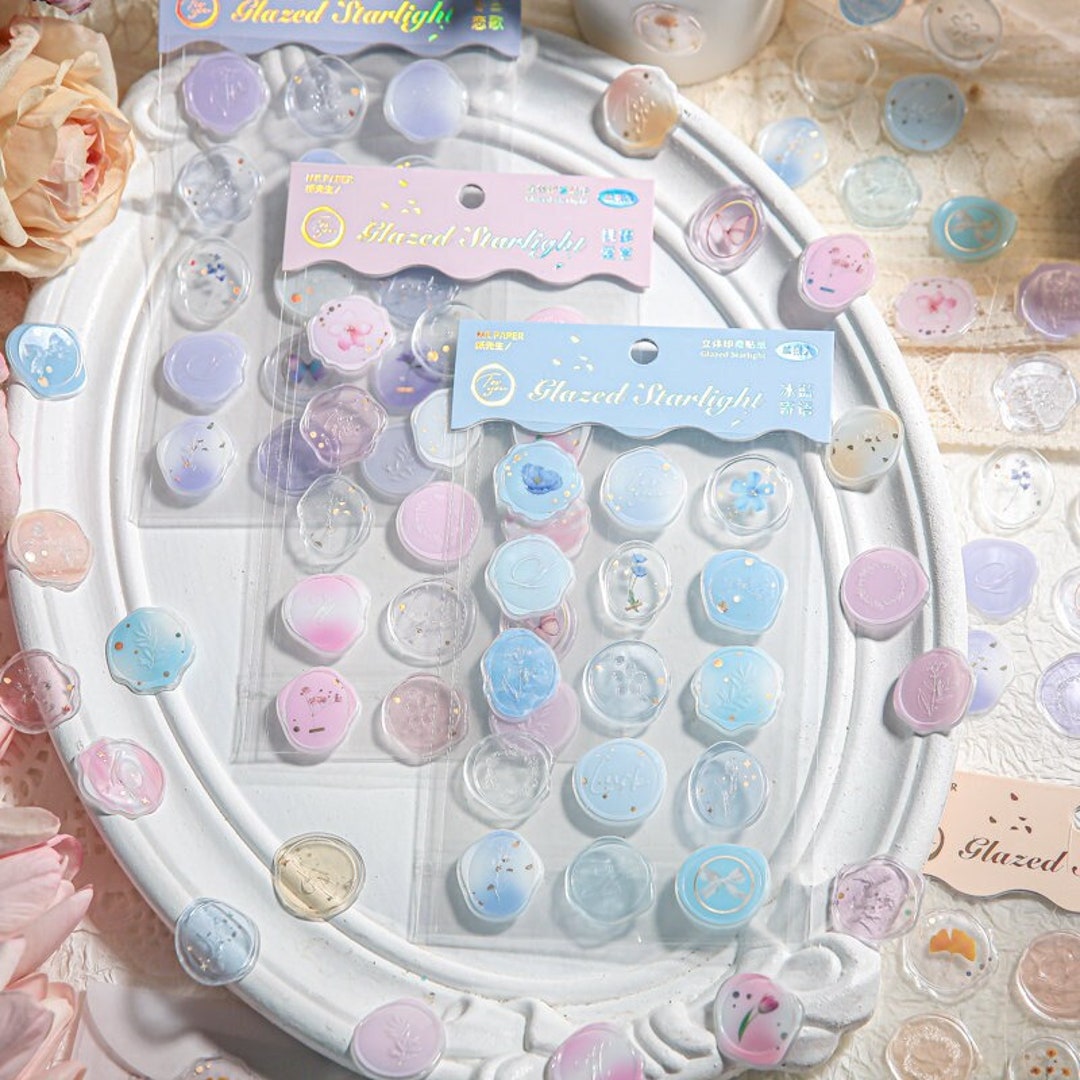 Glazed Starlight Epoxy Sticker / Sealing Sticker / Wax Sealing Sticker / Envelope Sealing / Card ...