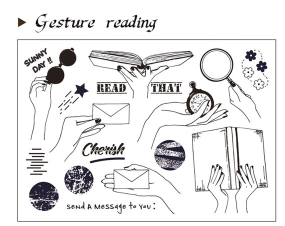 Gesture Reading Silicone Stamp Transparent Clear Stamp Set - Etsy