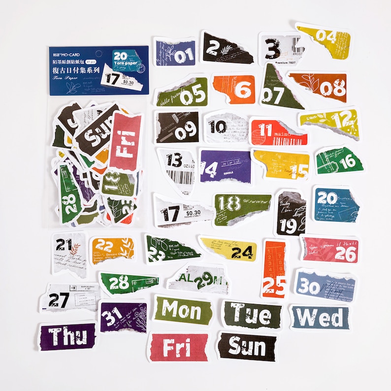 45pcs Calendar Stickers Planner Sticker Pack Date Stickers - Etsy