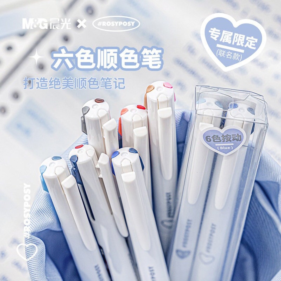 Three-color Ink Gel Pen Quick Dry Ink Pen Solid Color Retro Color ...