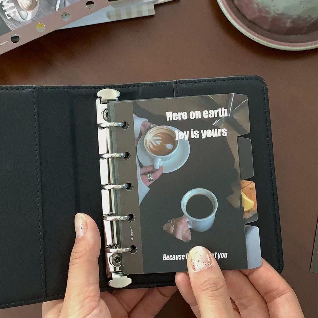 Coffee Theme 6 Ring Binder Dividers | A7 M5 Size | Planner Dividers ...