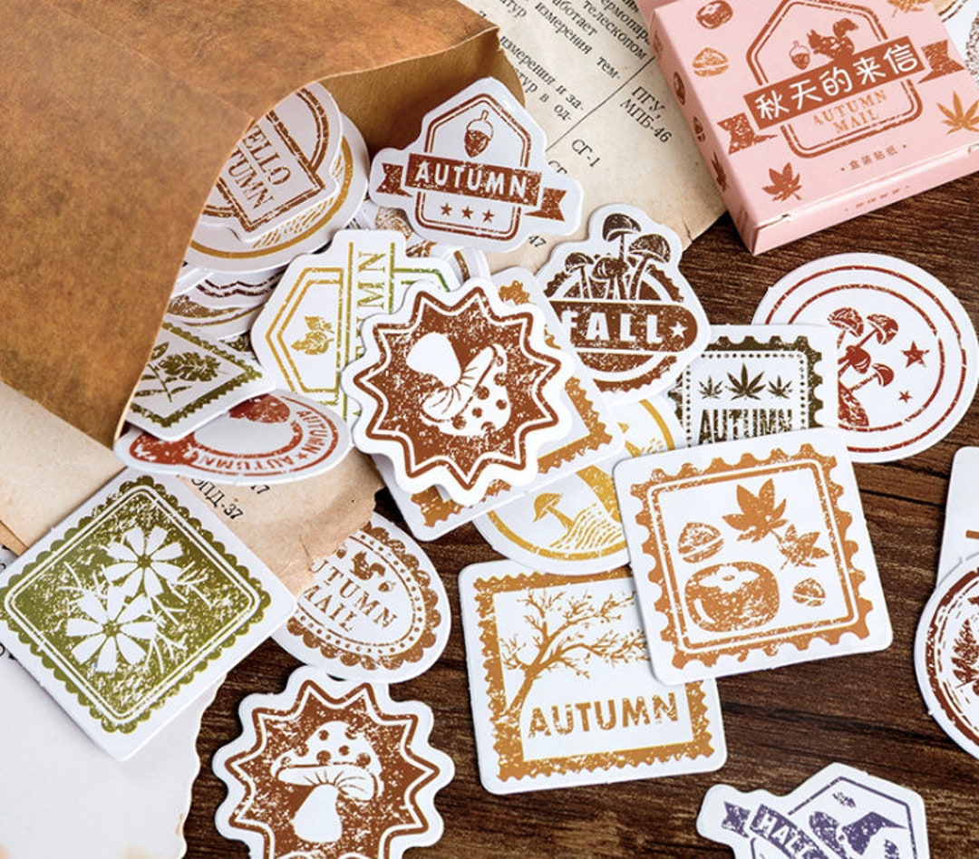 46pcs Autumn Leaves Sticker Pack / Junk Journal / Stickers / - Etsy
