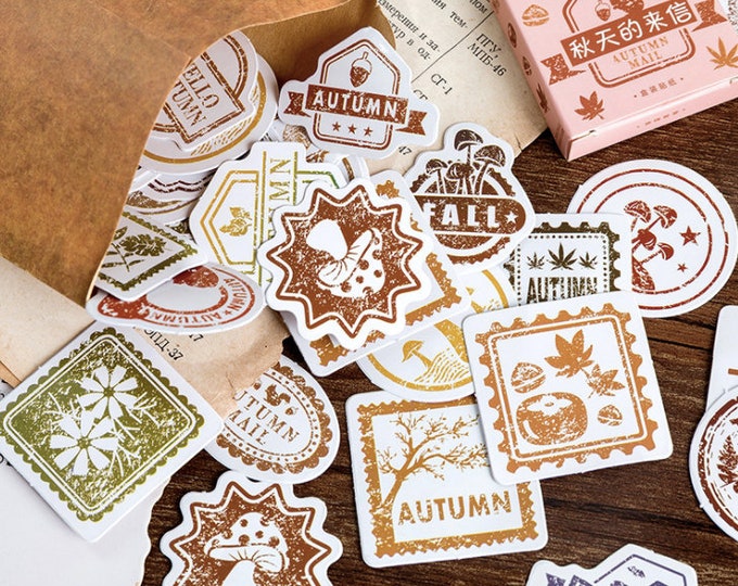46pcs Autumn Leaves Sticker Pack / Junk Journal / Stickers / Planner ...
