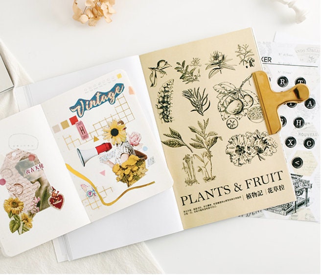 20 Sheets Vintage Sticker Book Planner Sticker Collection | Etsy