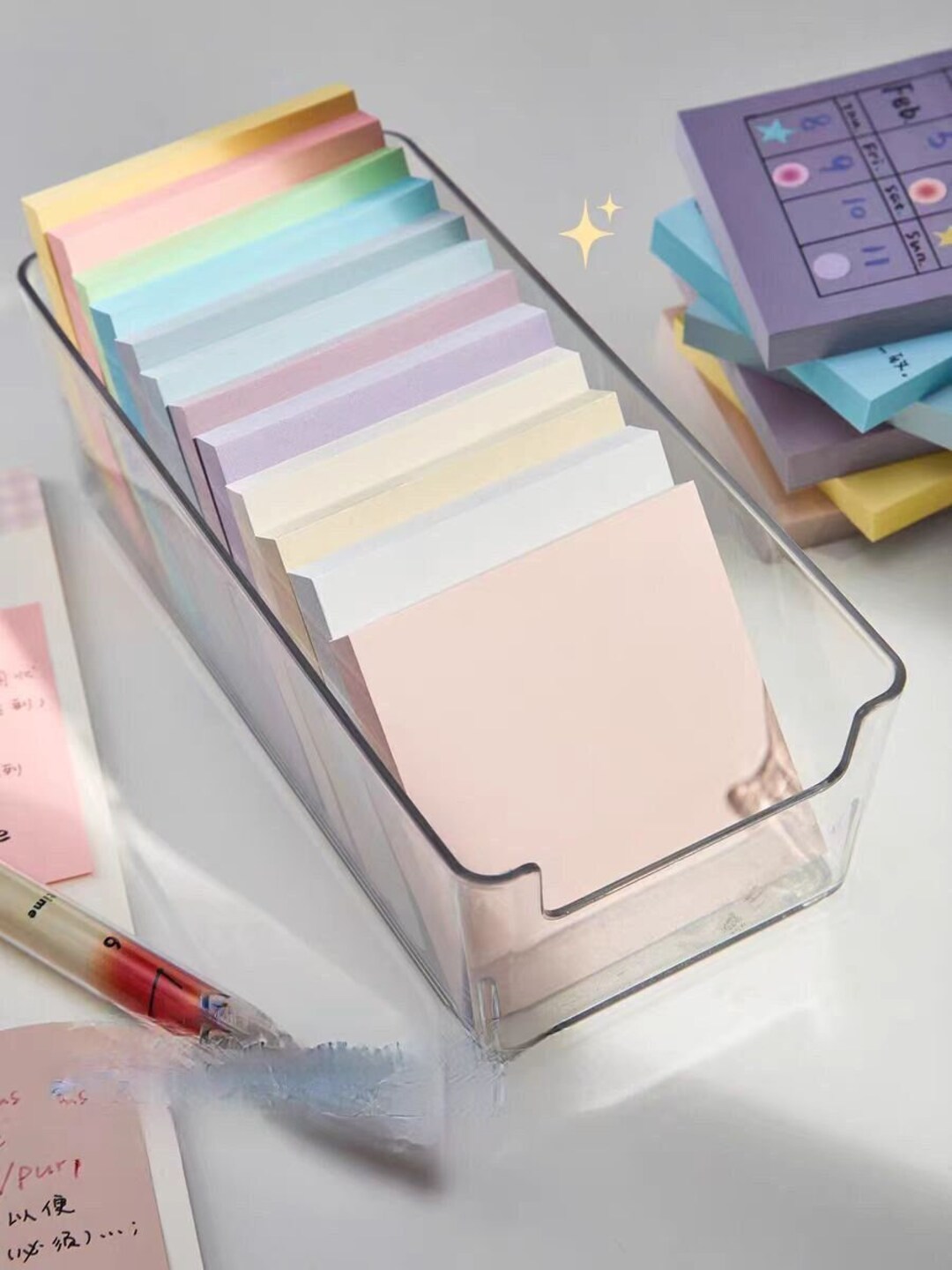 Colorful Sticky Notes | Desktop Notepad | Minimalist Memo Pad | Writing ...