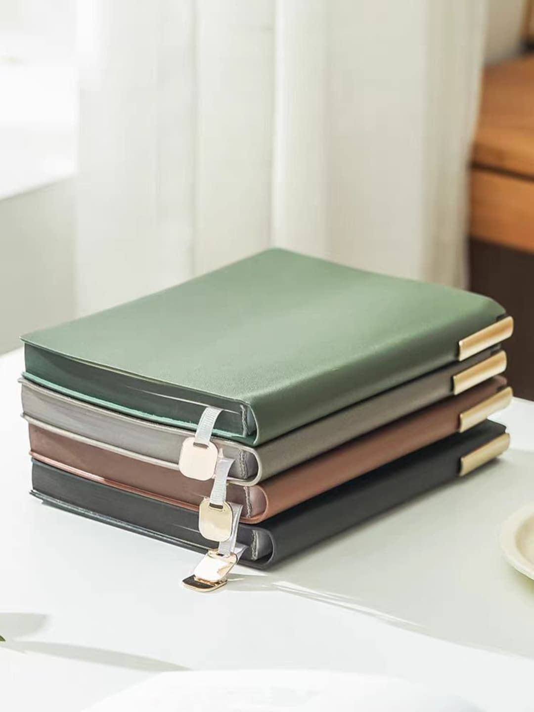 A5 Soft Vegan Leather Lined Notebooks | Bullet Journal | School Office ...