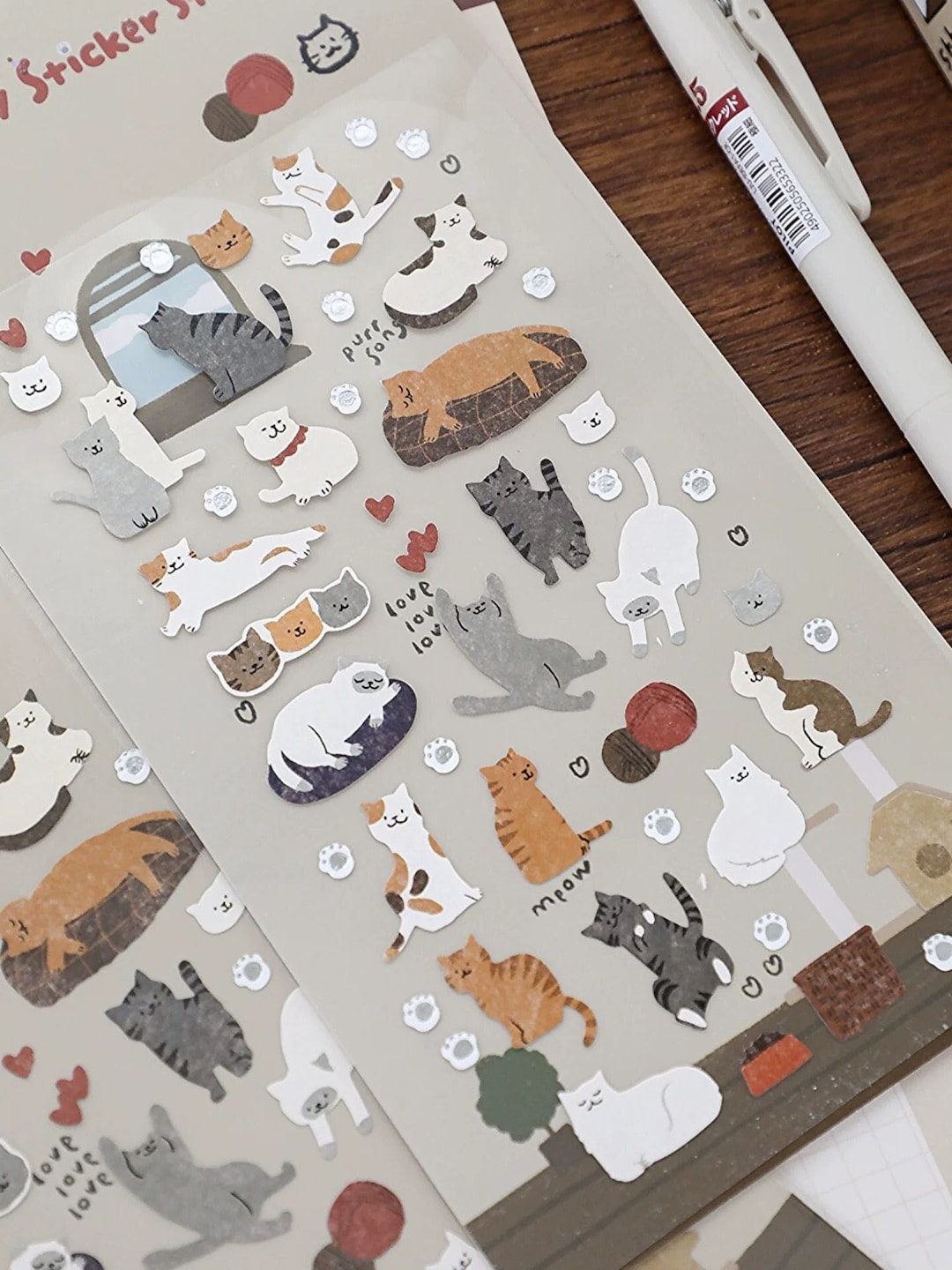 BONITO Korean Cute Emoji Dog Cat Stickers Kawaii Animal Planner ...