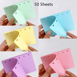 Colorful A7 Blank 6 Ring Planner Inserts | 110gam Papers | Six Ring ...