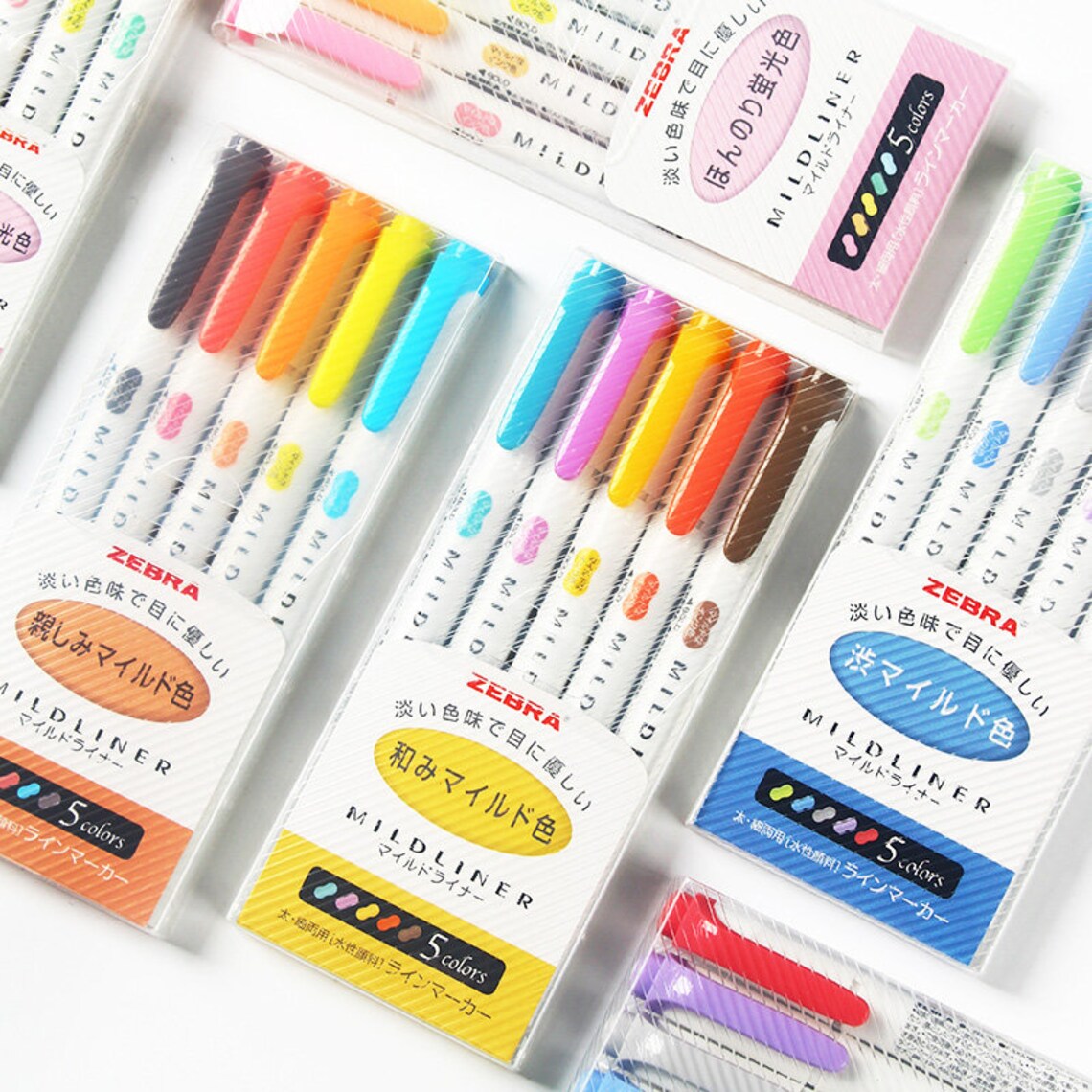 Zebra Mildliner Marker Pens Set Double-sided Highlighter - Etsy