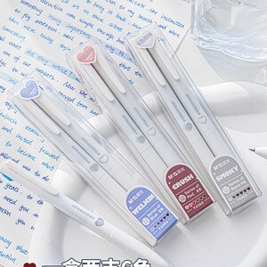 Three-color Ink Gel Pen Quick Dry Ink Pen Solid Color Retro Color ...