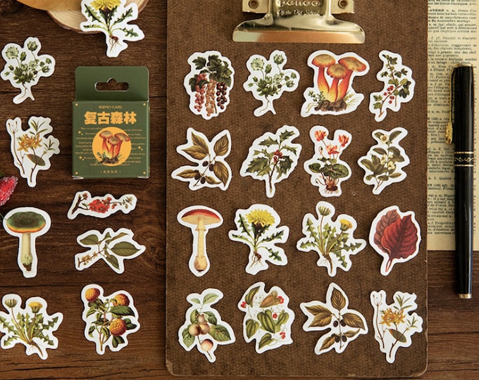 46pcs Vintage Forest Sticker Pack / Junk Journal / Bullet Journal ...