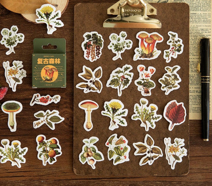 46pcs Vintage Forest Sticker Pack / Junk Journal / Bullet | Etsy