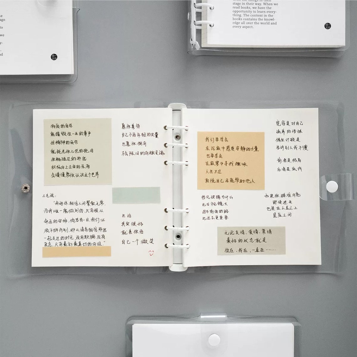 Square Transparent Loose-leaf Binder Planner PVC Binder 6 - Etsy