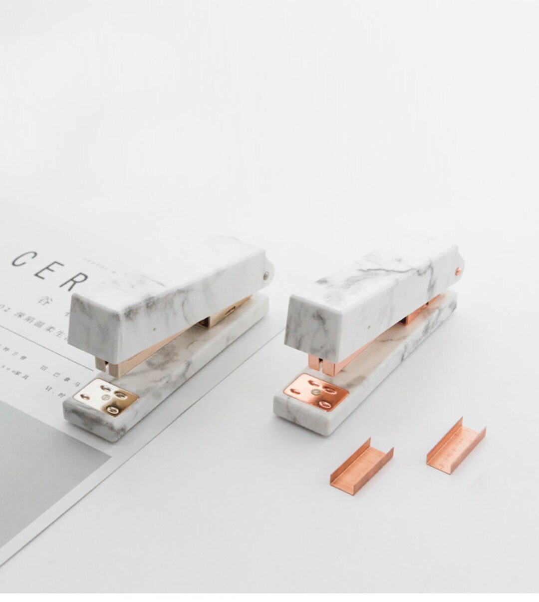 Rose Gold/ Gold Stapler With Staples | Office Desk Accessory | School ...
