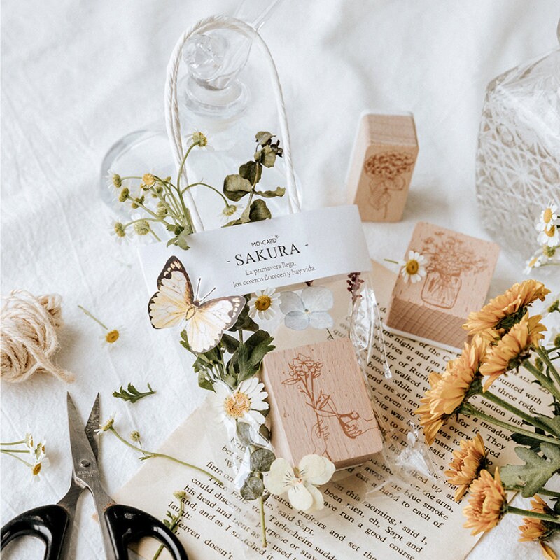 Flower Shop Stamp Wooden Stamp Set Scrapbooking Stamp | Etsy