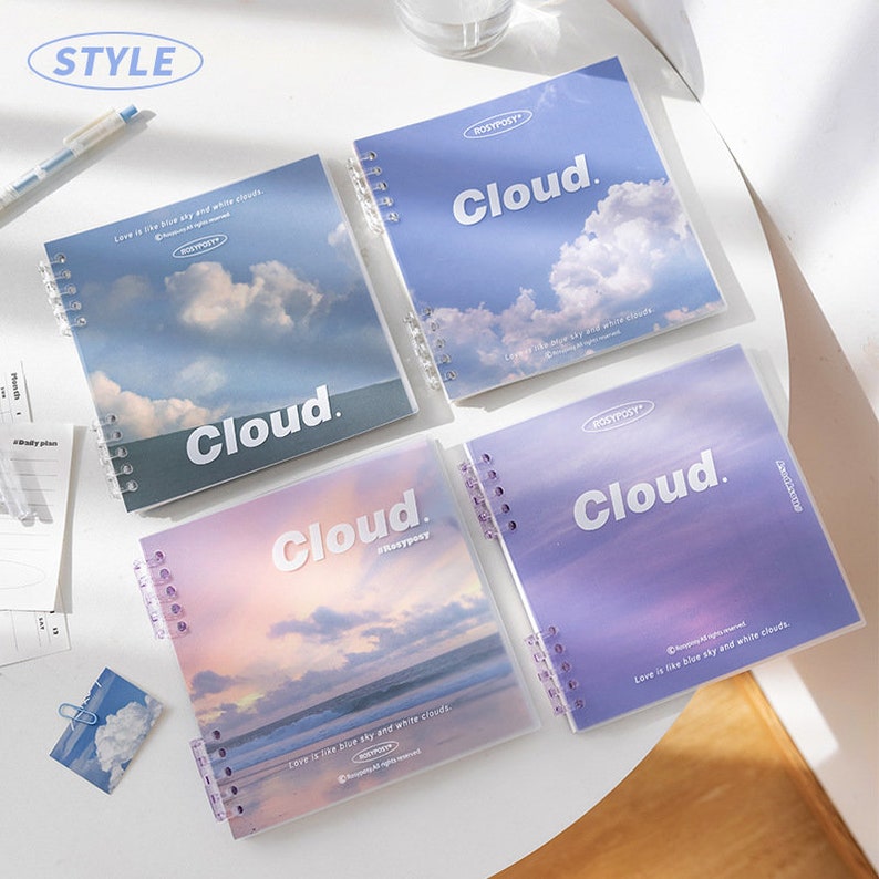 Square Cloud Notebook 6.3x6.3 Loose Leaf Notebook - Etsy