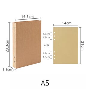 A4 A5 B5 Kraft Paper Loose-leaf Binder | 4 6 9 Ring Binder Cover ...