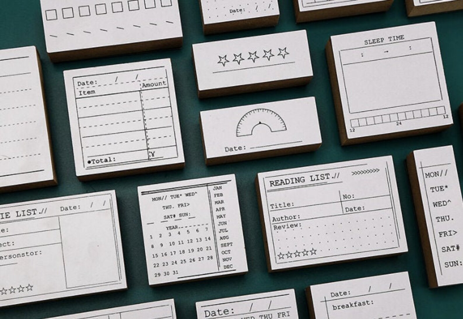 Daily Plan Rubber Stamp Wooden Stamp Set Scrapbooking - Etsy