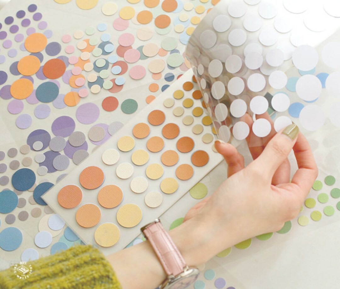 552pcs Dot Round Sticker Book Functional Stickers Planner Sticker Pack ...