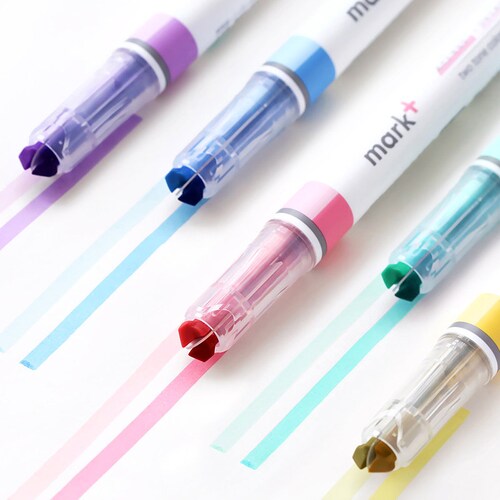 KOKUYO Beetle Tip Dual Color Highlighter Marker Pen Set - Etsy Canada
