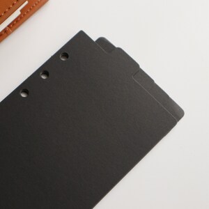 Black Planner Dividers Personal A5 6 Rings Planner Divider Filofax ...