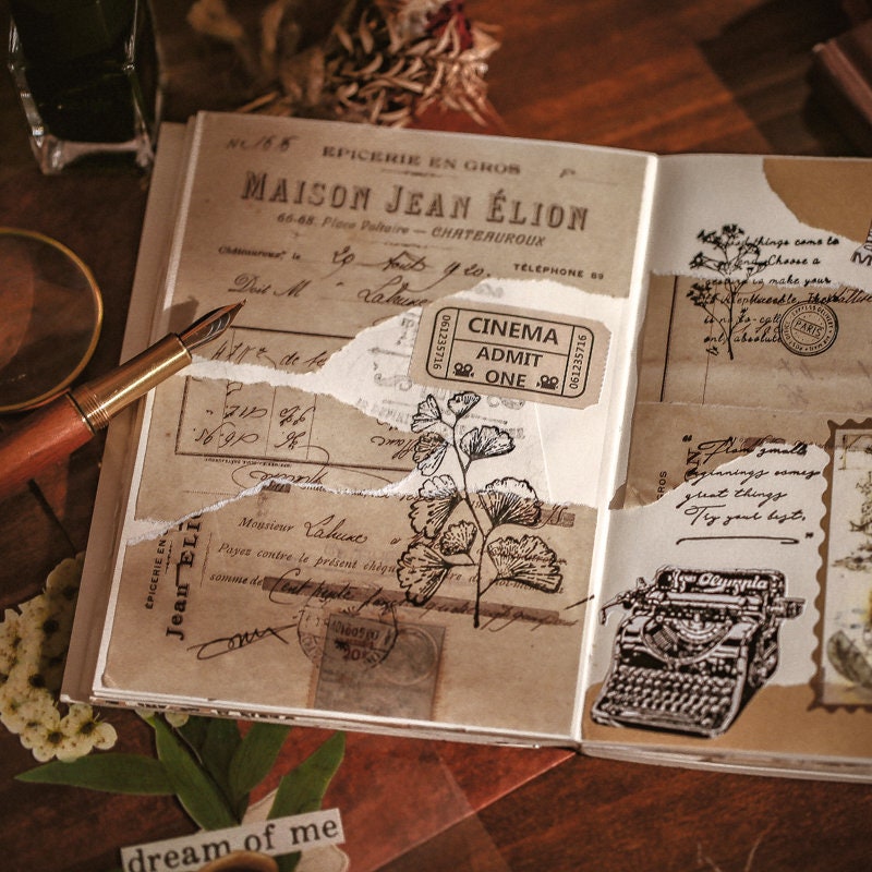 Vintage and Antique Paper Ephemera Pack Retro Old Book Pages - Etsy