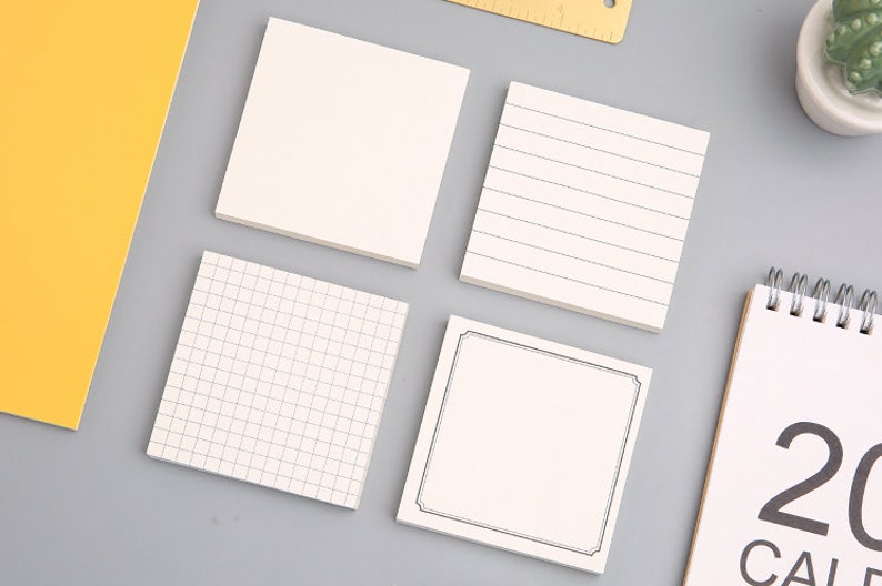White Kraft Sticky Notes Note Pads Post It Notes - Etsy