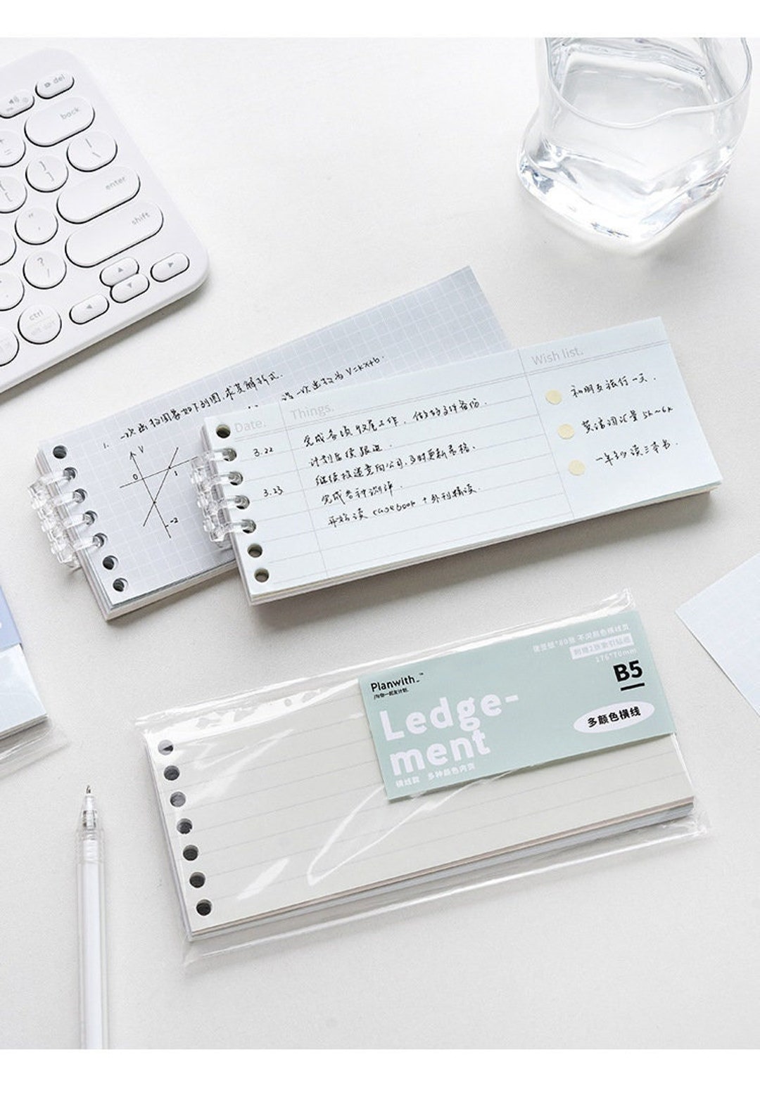 80 Sheets Colorful Loose-leaf Paper A5 B5 Refill Paper 20 26 Holes ...