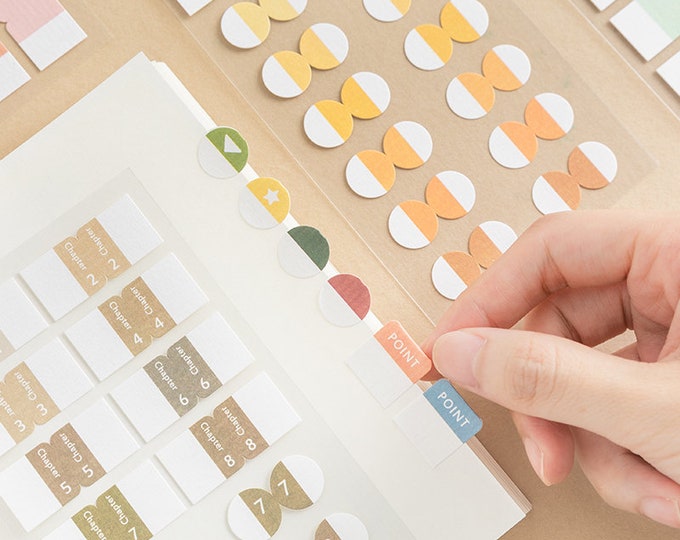 6 Sheets Index Stickers | Planner Sticker Pack | Calendar Sticker ...